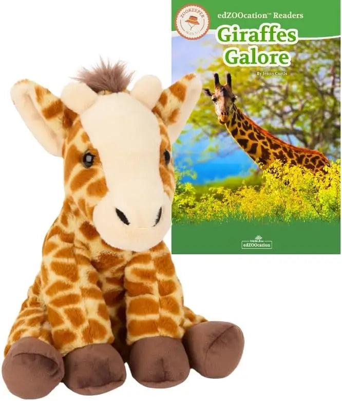 12” Plush + Zookeeper Reader Book: Giraffe (Ages 3–5) – edZOOcation
