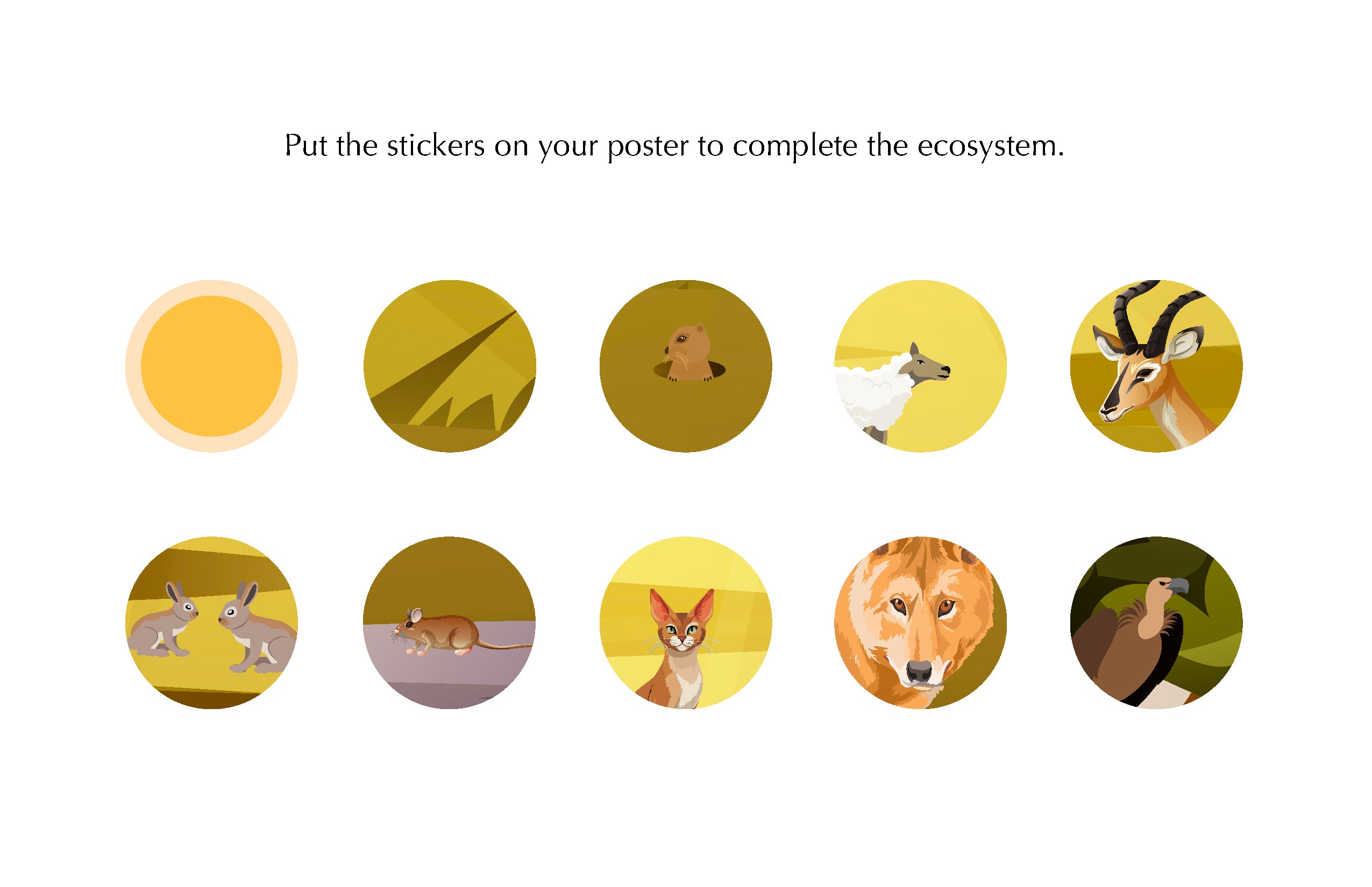 Ecosystem Poster w/ Stickers: Wolf – edZOOcation