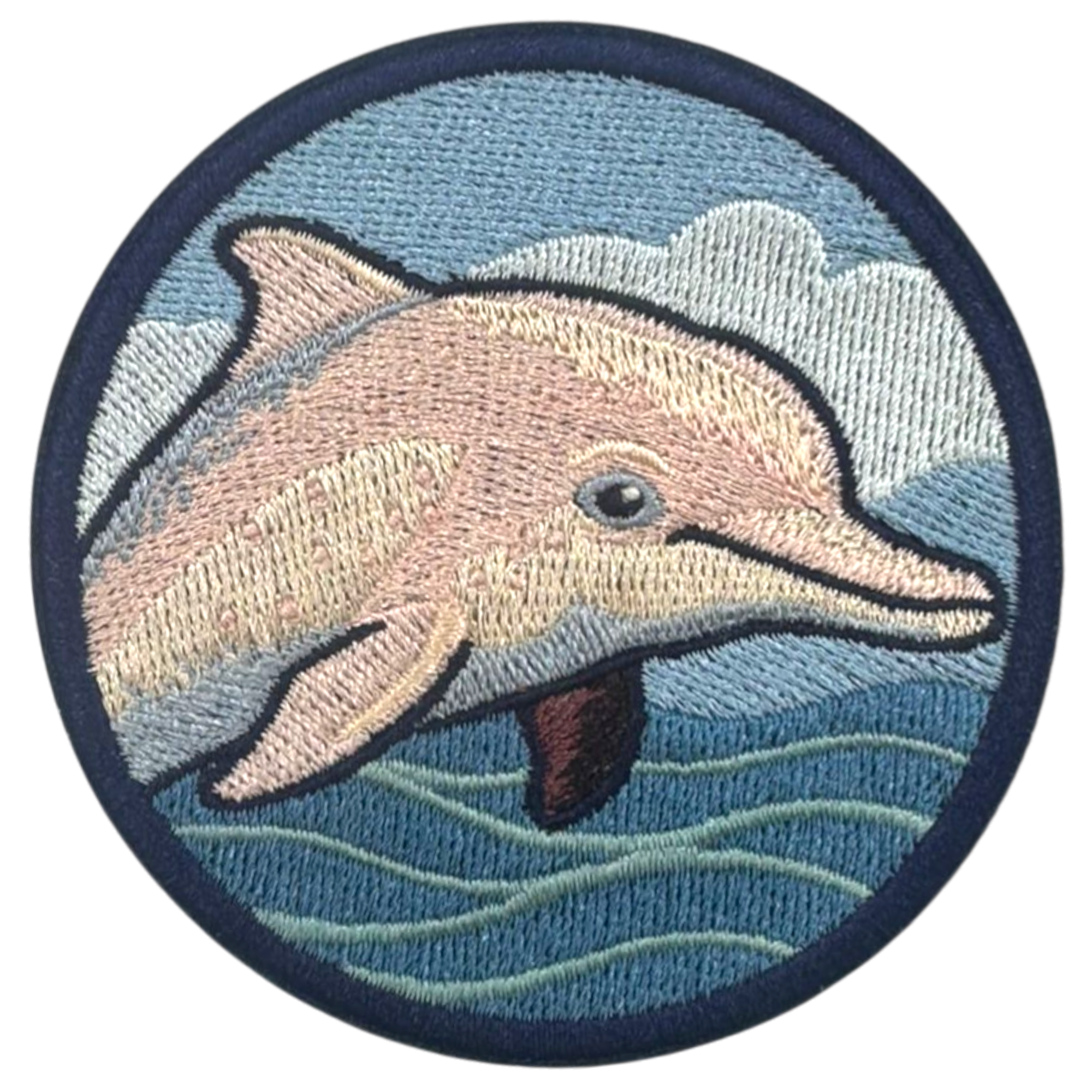 Dolphin Embroidered Patch (2.5″) | edZOOcation